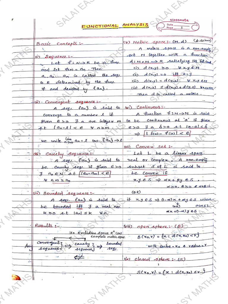 Unit 6 Functional Analysis | PDF