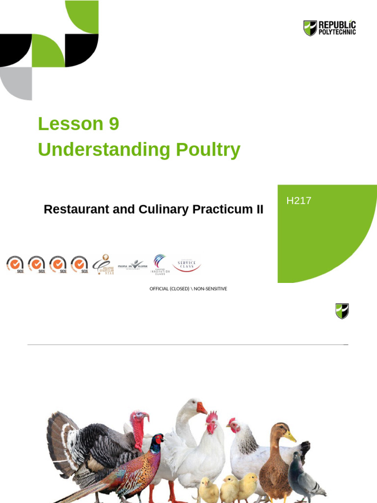 AY2024 Sem1 H217 L09 Understanding Poultry | PDF | Poultry ...