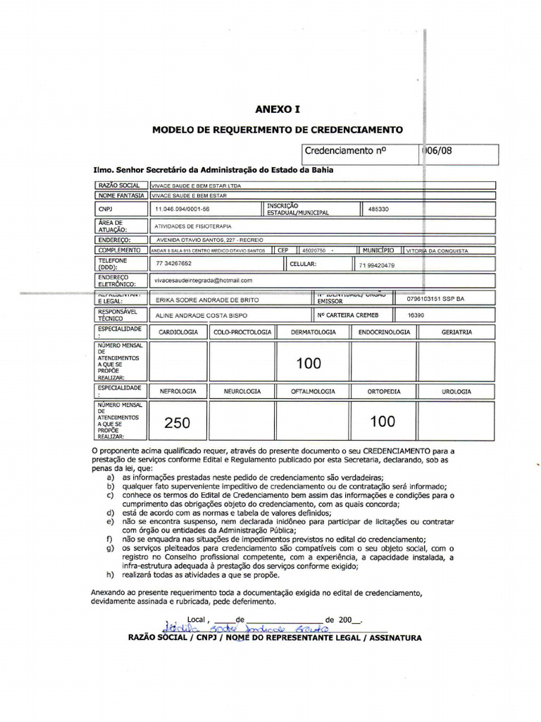 Anexo Preenchido | PDF