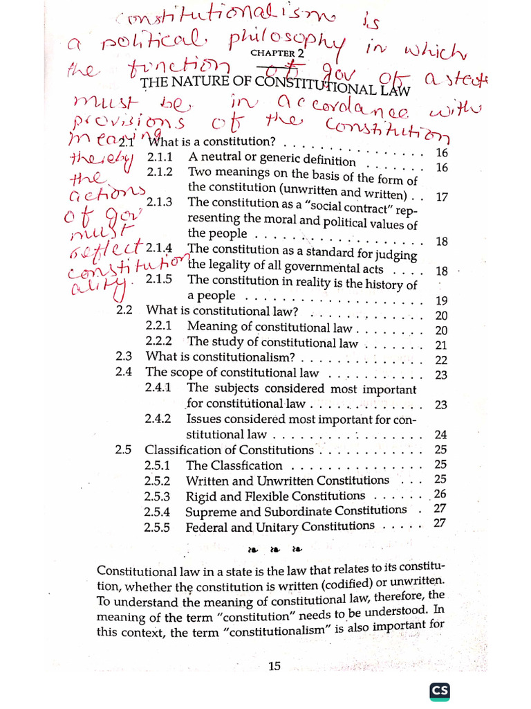 The Nature of Constitutional Law-1 | PDF