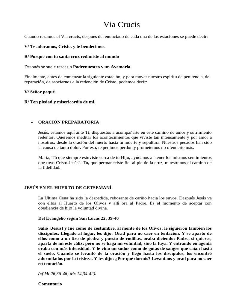 Via Crucis | PDF | Jesús | Oración