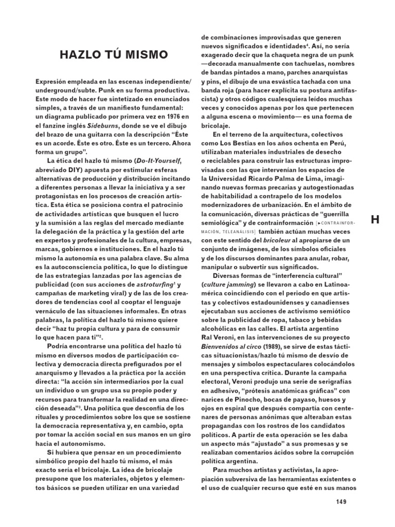 Hazlo Tu Mismo - Perder La Forma Humana | PDF