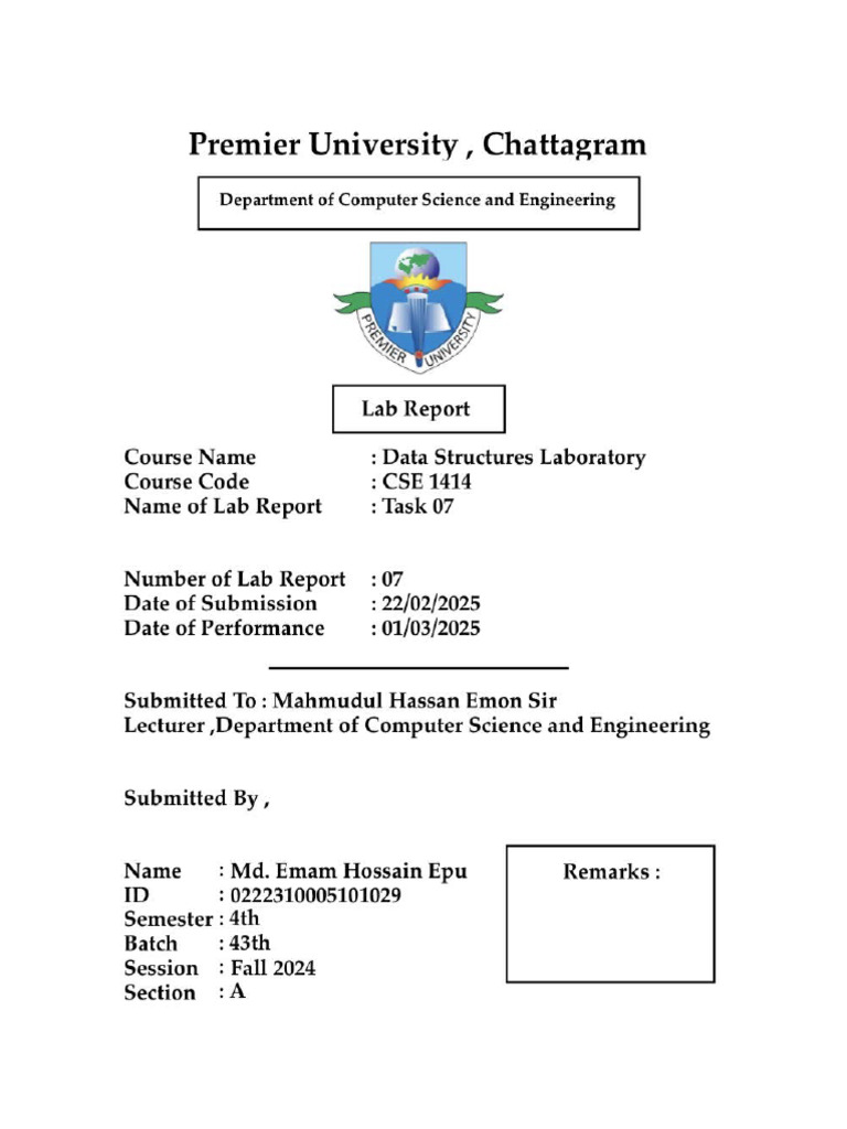 Lab Task 07 | PDF