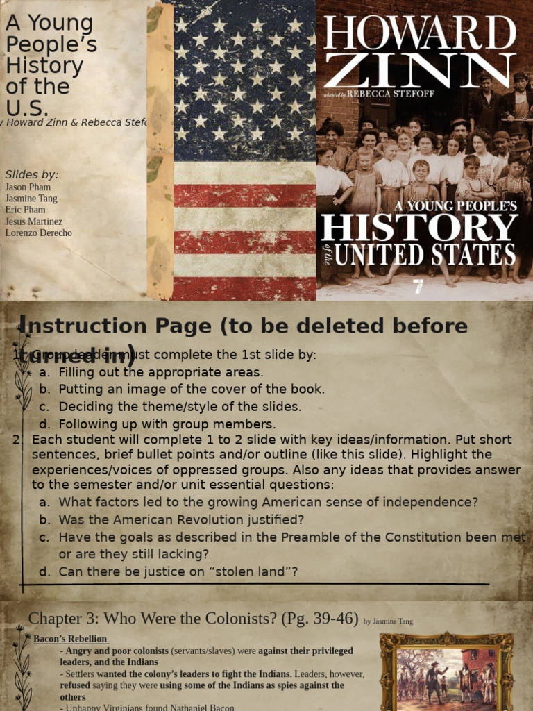 Young People's History of U.S. Insights | PDF | Thirteen Colonies ...