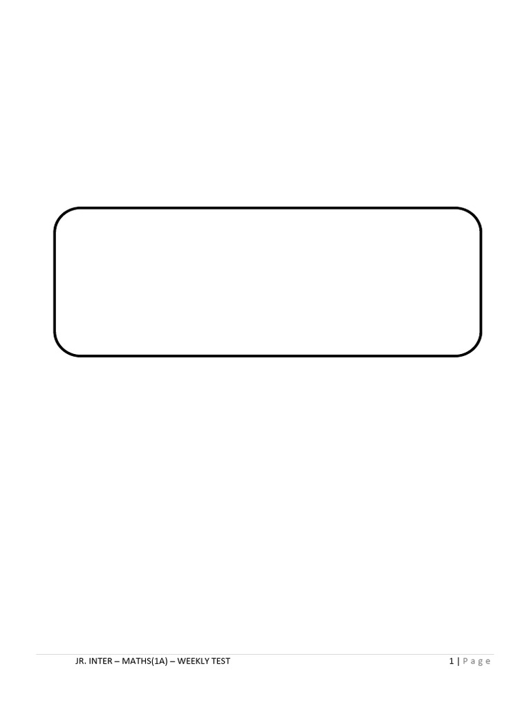 KGBV JR. MATHS(1A)_WEEKLY TEST-1 | PDF | Function (Mathematics ...