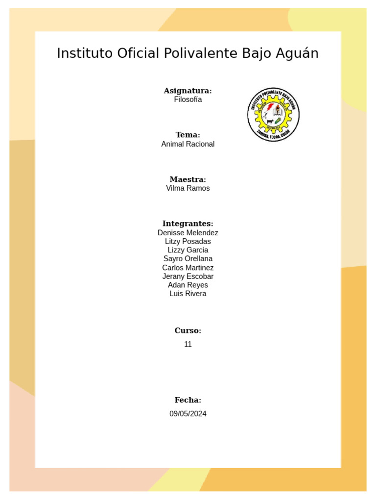 Animal Racional | PDF | Razón | Aristóteles