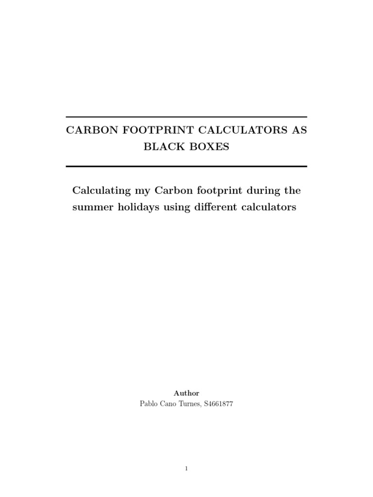 Carbon Footprint Assignment | PDF | Carbon Footprint | Fuel Economy In Automobiles