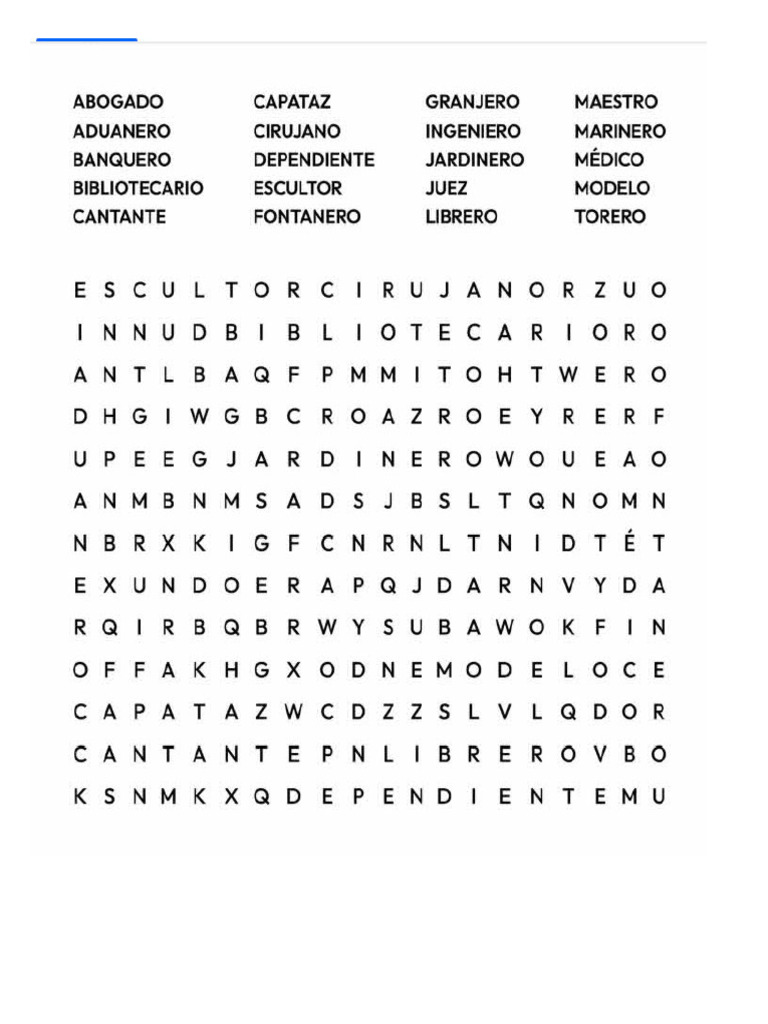 SOPA DE LETRAS DOS | PDF