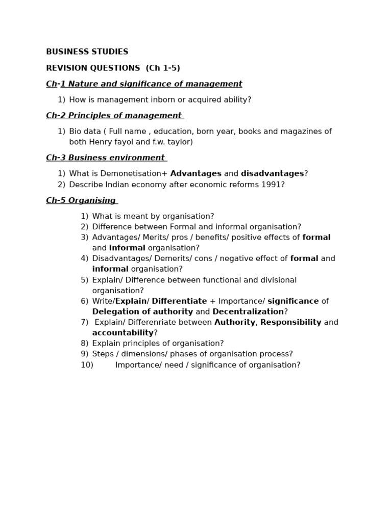 B.S.ch1-5 Revision Ques | PDF