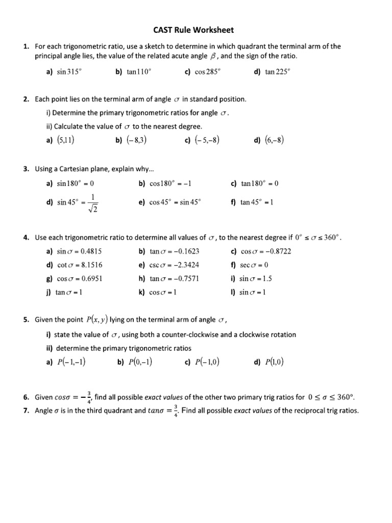 More Cast Rule Practice | PDF