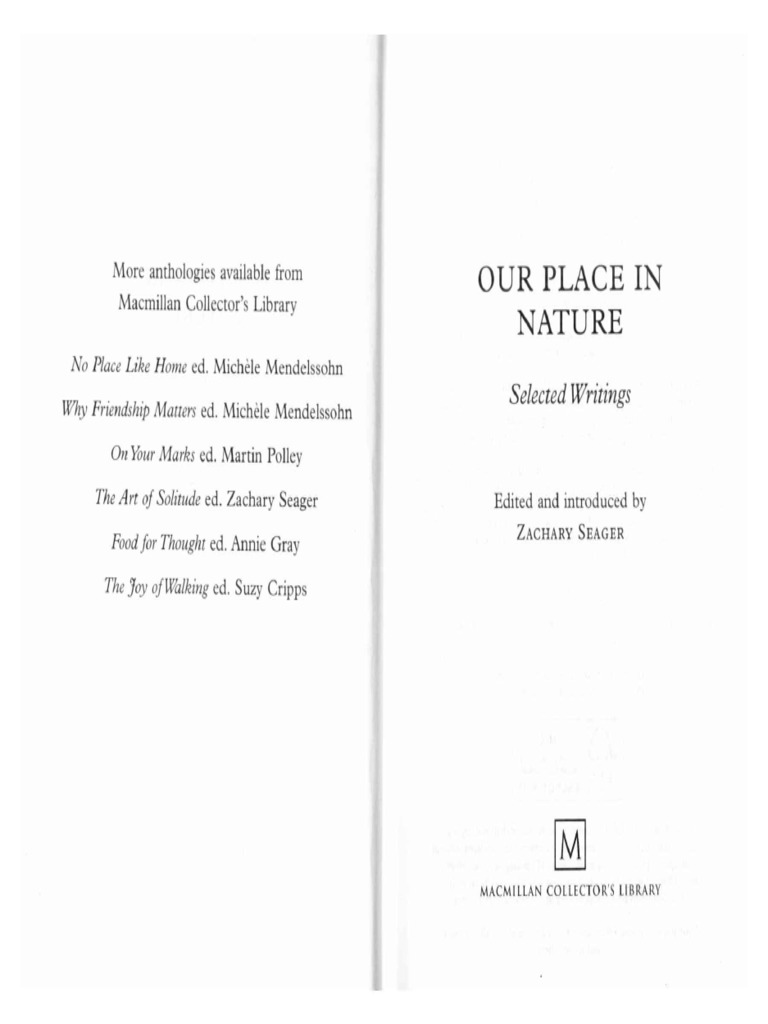 Our Place in Nature. Introduction | PDF