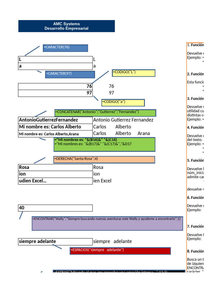 4 Funcionesdetexto | PDF | Ascii | Cadena (informática)