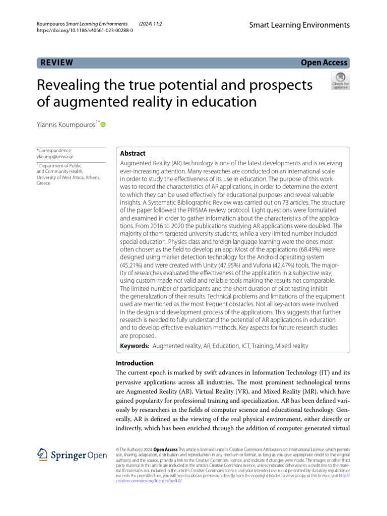 AR Affect | PDF | Augmented Reality | Systematic Review