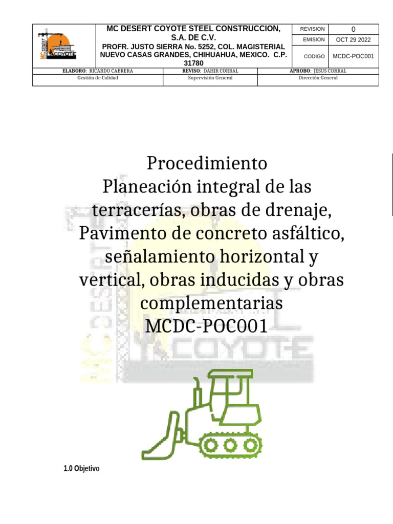MCDC Poc001 | PDF | Calidad (comercial)