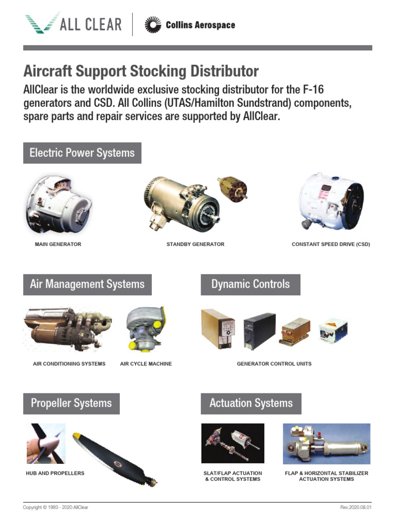 AC - Collins - Brochure - Generic F16 | PDF | Electric Generator ...