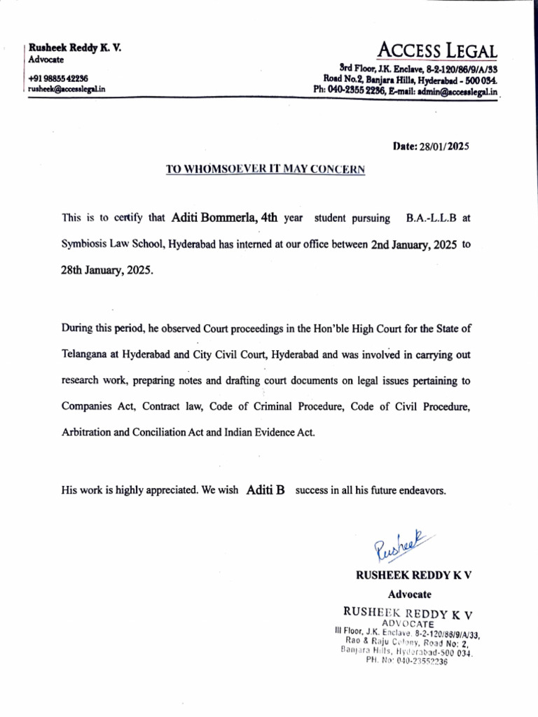 Aditi Internship Certificate' 25 | PDF