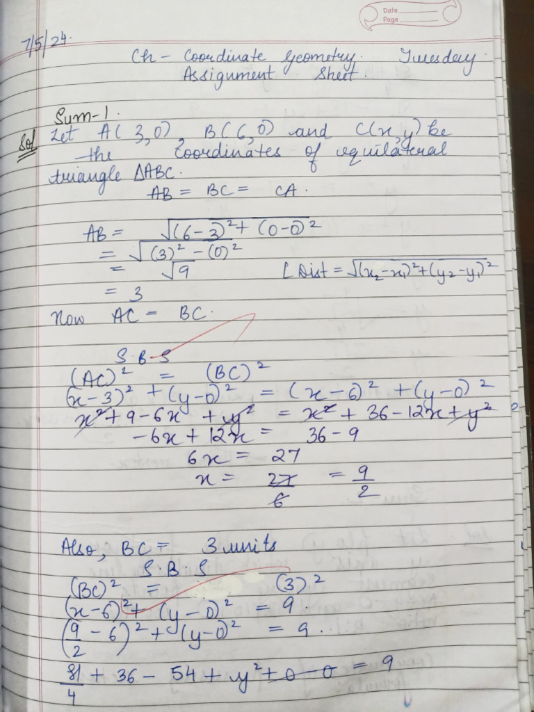 Coordinate Geom. Assignment | PDF