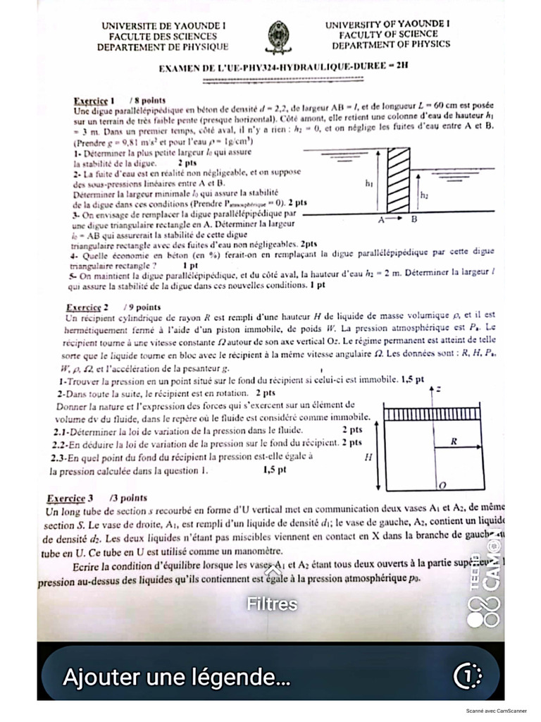 Ancien Sujet Meca Fluide | PDF