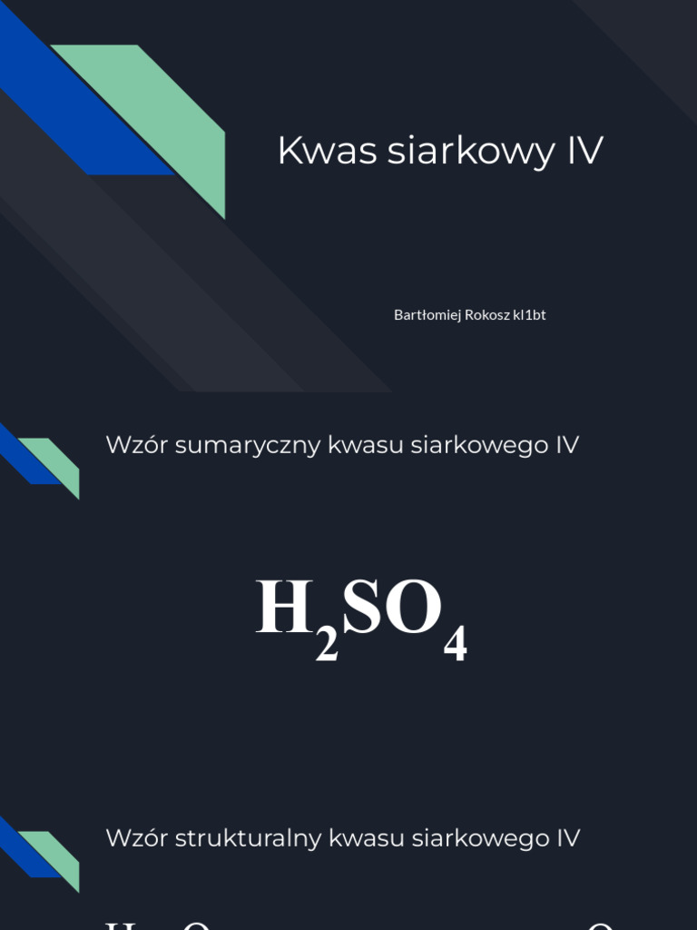 _Prezentacja Kwas siarkowy IV | PDF