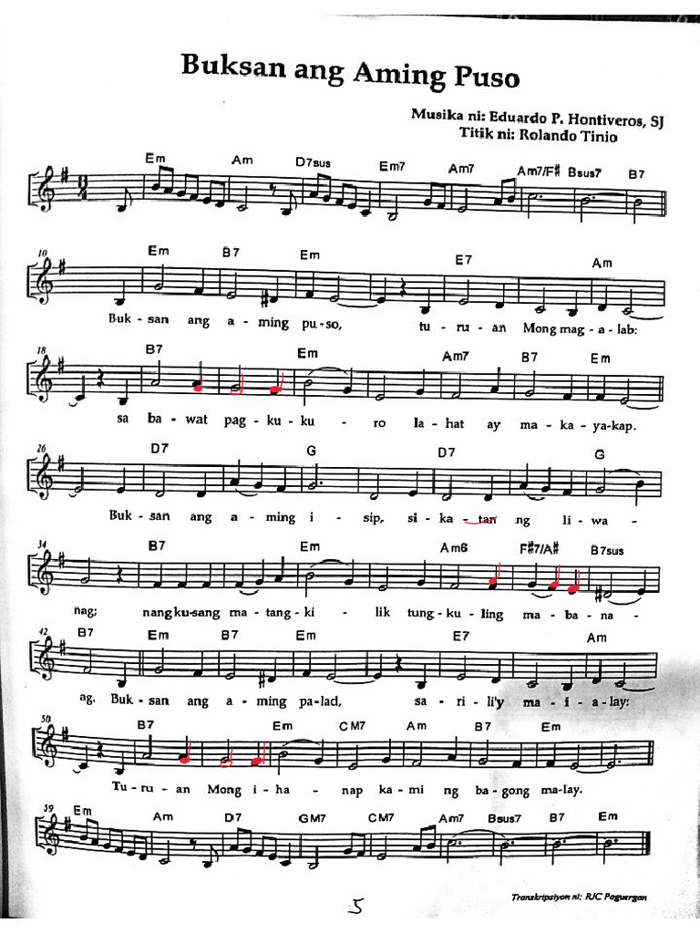Buksan Ang Aming Puso | PDF