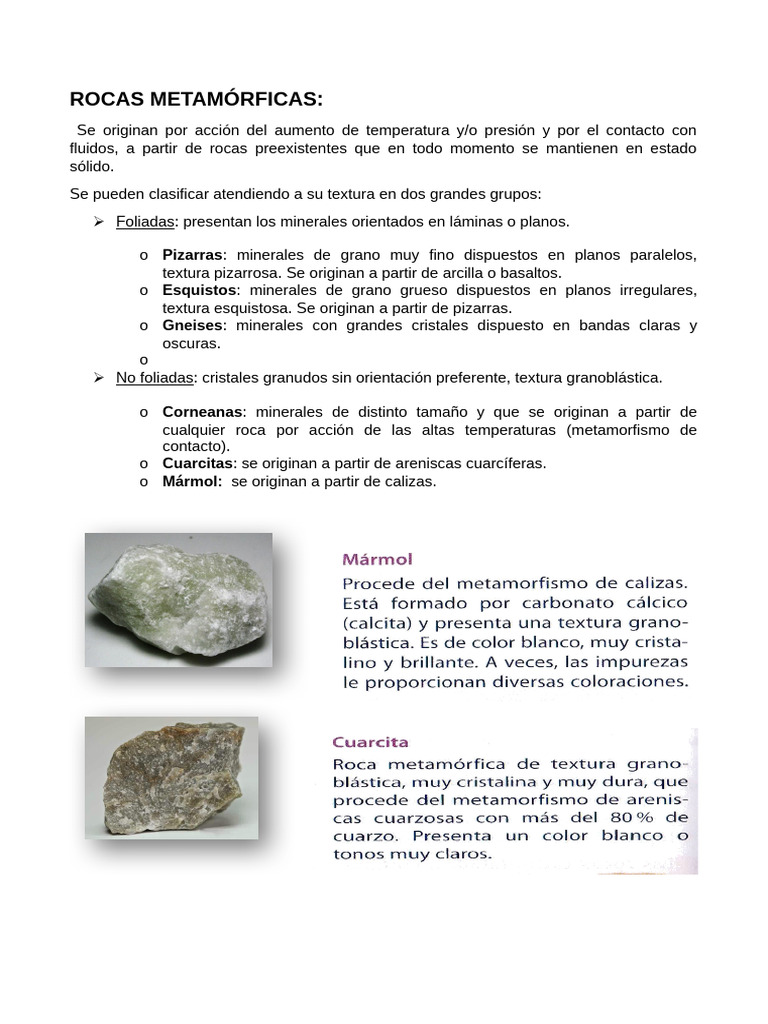 Rocas Metamórficas | PDF