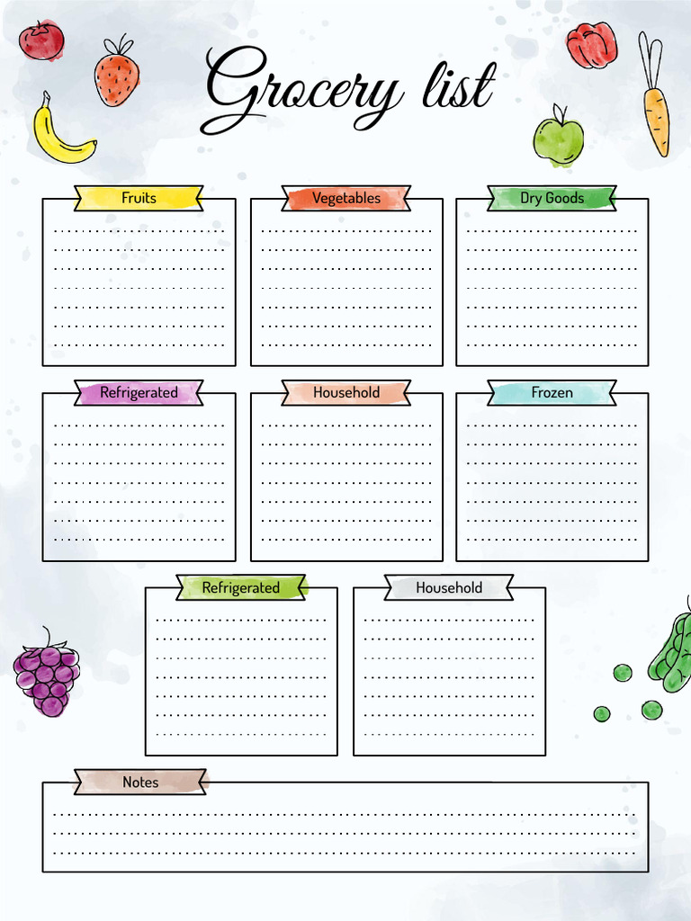 Vegetarian Grocery List PDF | PDF