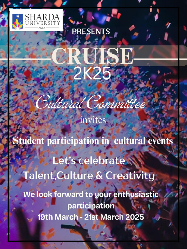 Cultural Fest 2K25 Event Guide | PDF | Singing | Performing Arts