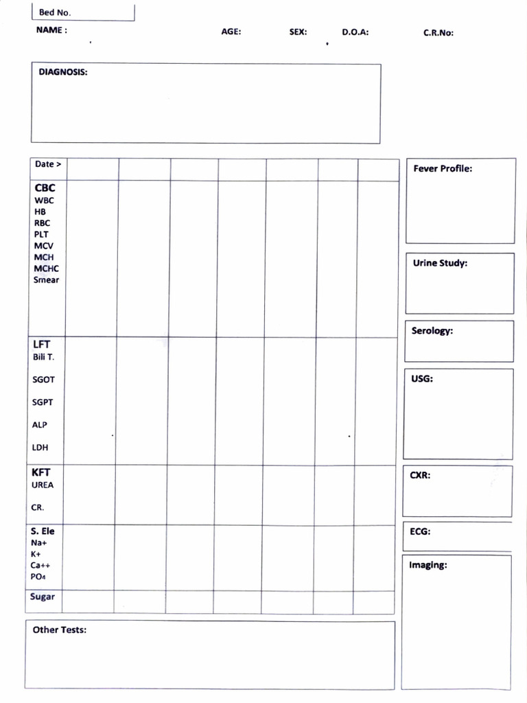 Patient Medical Test Summary | PDF