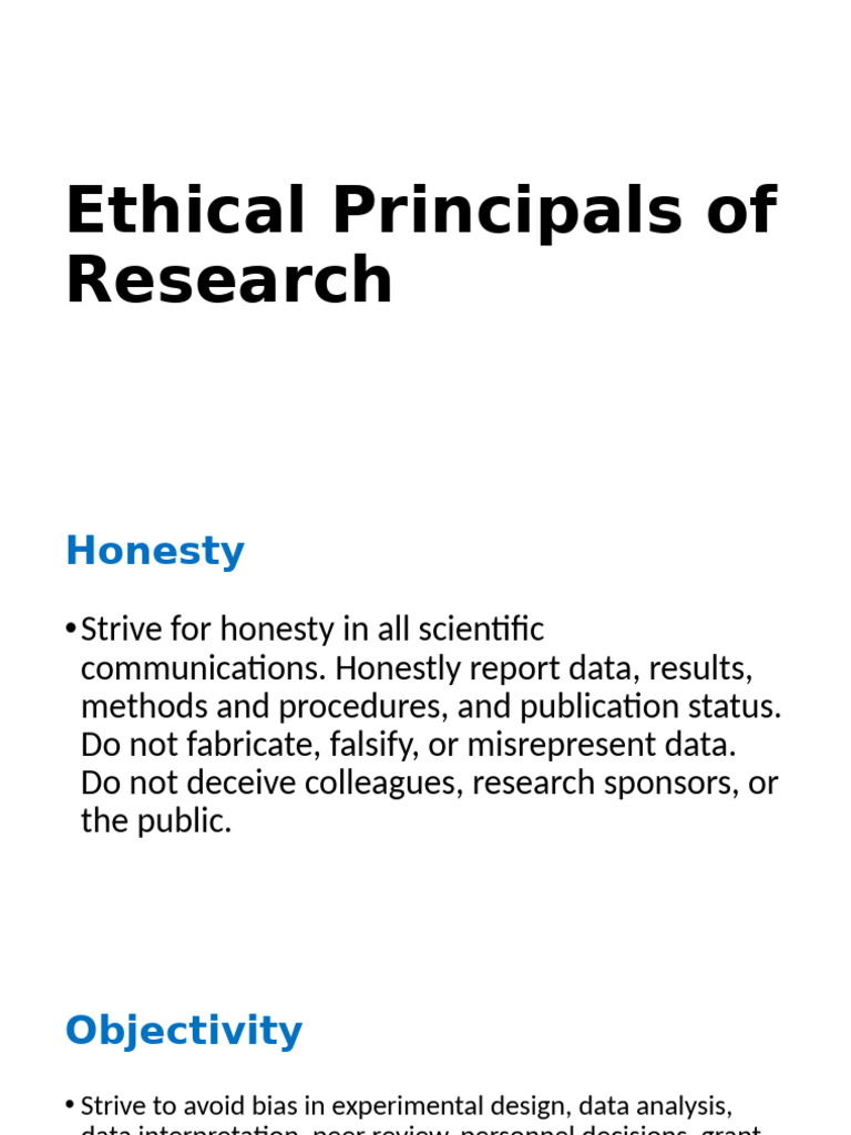 PE-3-Ethical Principals of Research | PDF | Intellectual Property