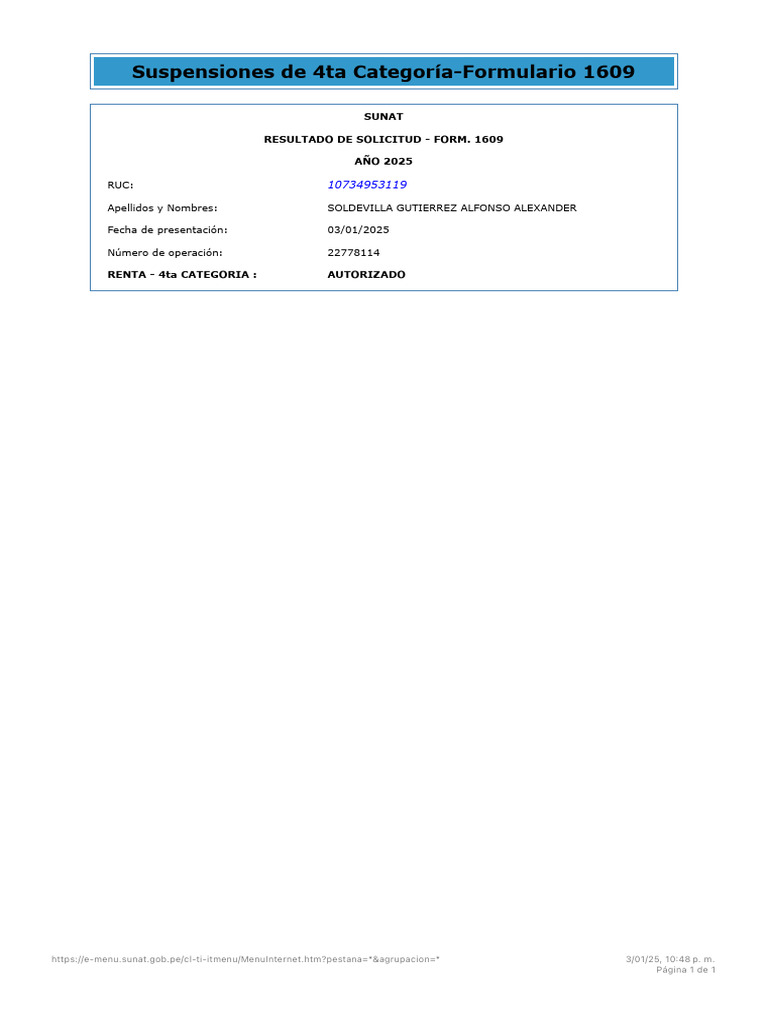 SUNAT - Menú SOL | PDF