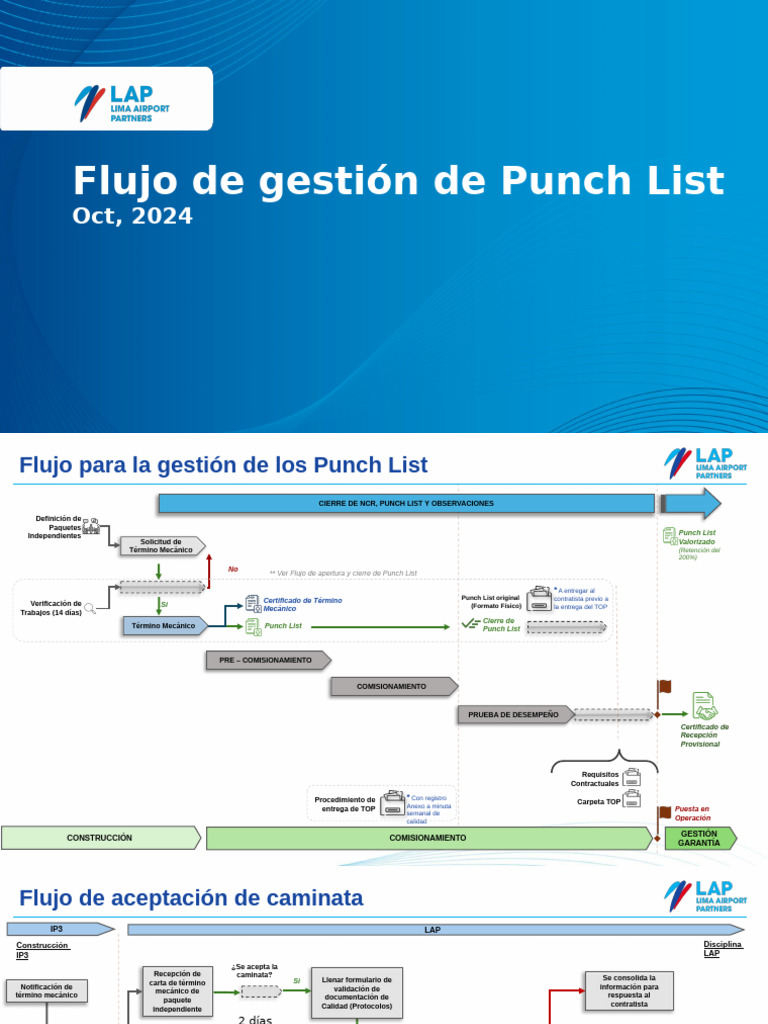 Flujo Gestion de Punch List Formato ADP | PDF