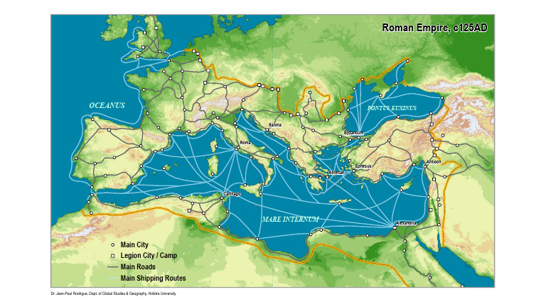 Roman Roads Map of the Empire c125AD | PDF