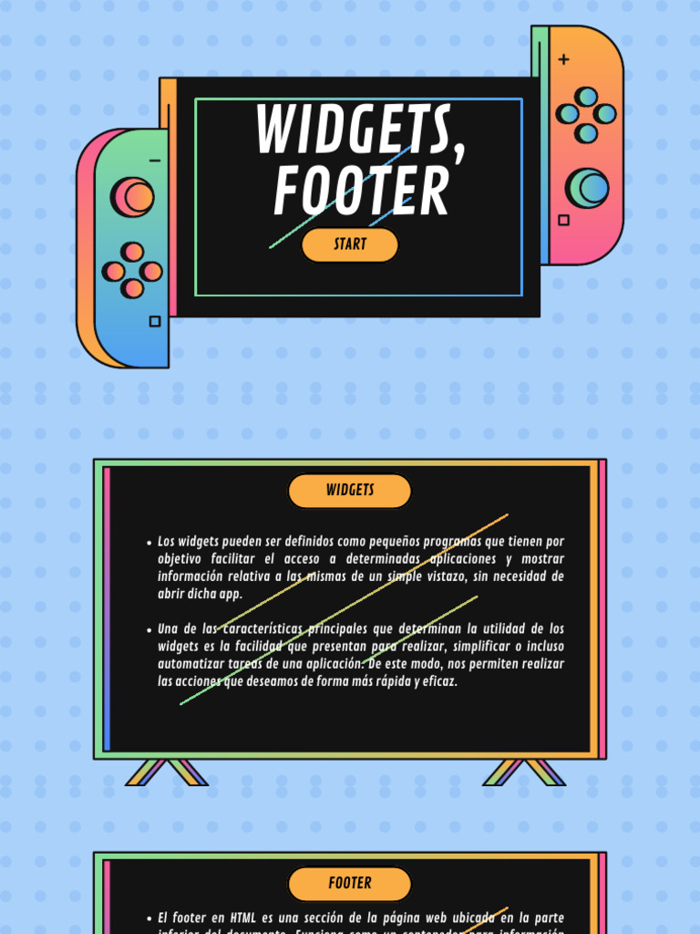 Widgets, Footer | PDF