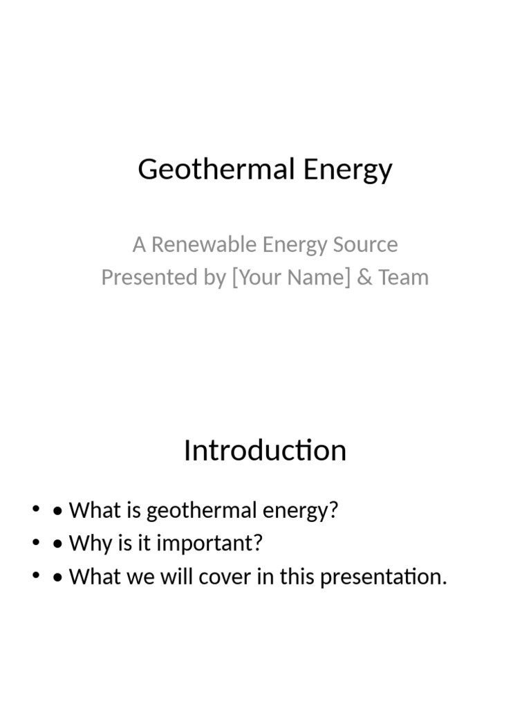 Geothermal Energy Practical | PDF
