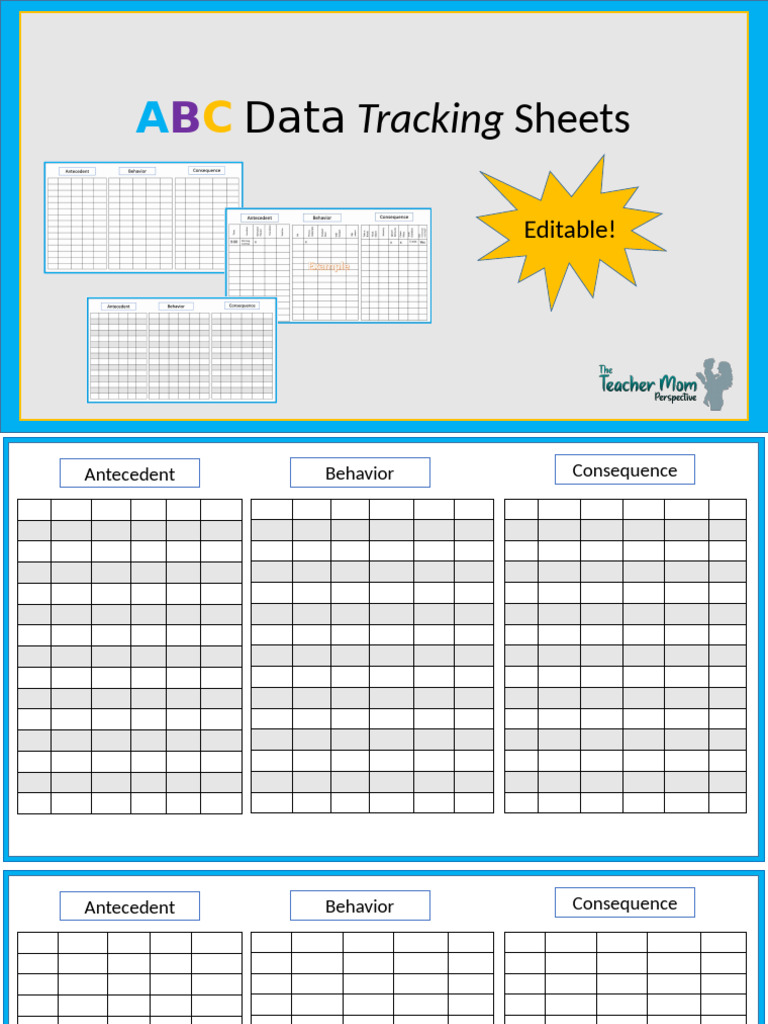 ABCDataTrackingSheets 1 | PDF