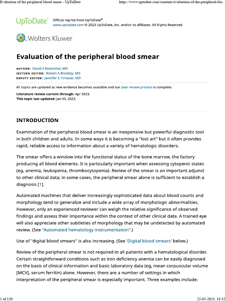 Peripheral Blood Smear Pdf