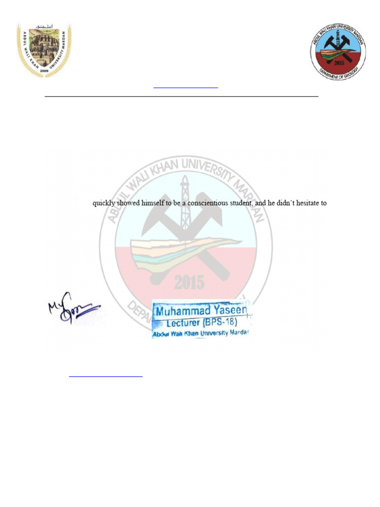 Refrence Letter 1 | PDF