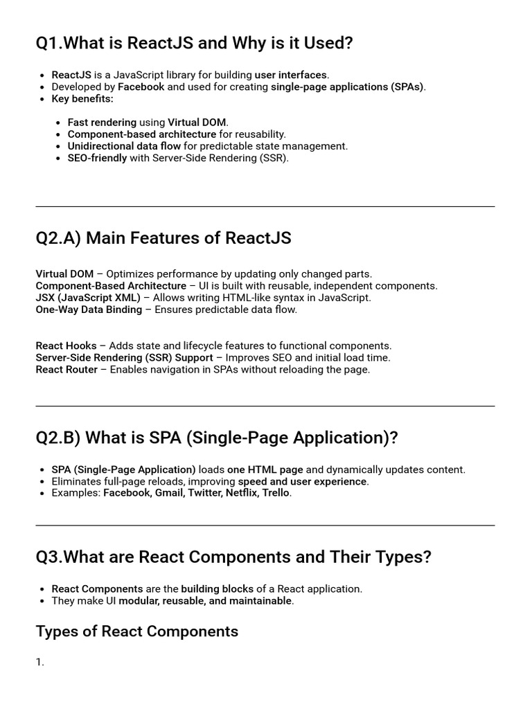 Q1 ReactJs | PDF