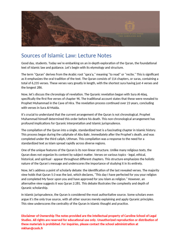 Understanding Islamic Law and the Quran | PDF | Shia Islam | Sharia