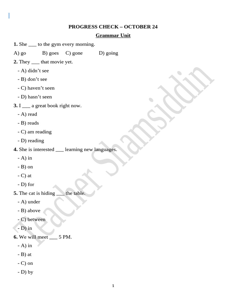 Certificate Students Level Check Test 100 | PDF