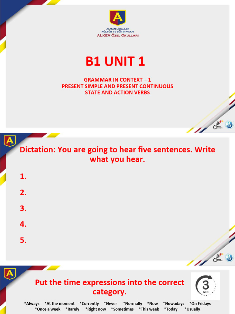 Doruk Sert - Student Pack b1 Unit 1 - Grammar in Context 1-1 | PDF ...