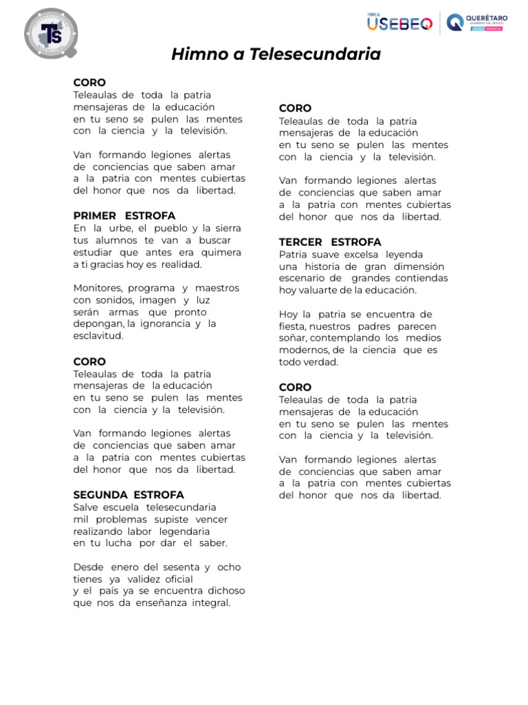 Himno A Telesecundaria | PDF
