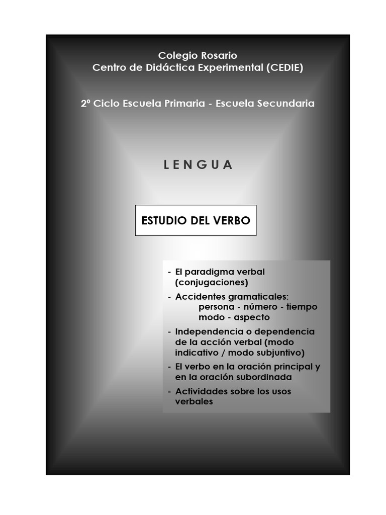 Estudio del Verbo en Español | PDF | Verbo | Gramática