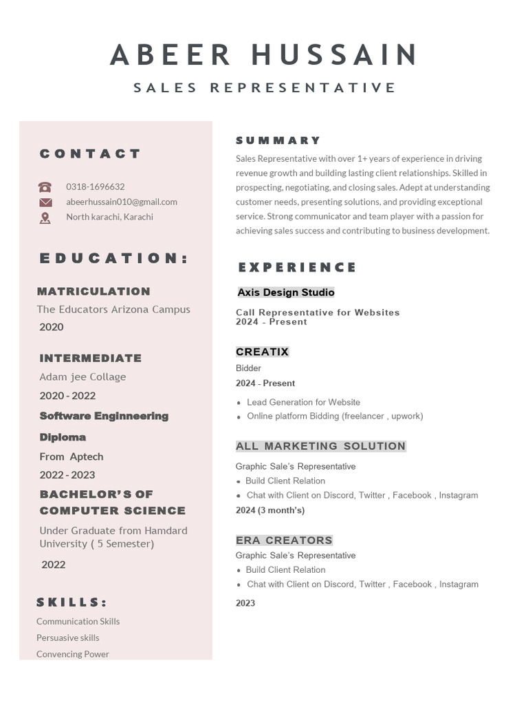Abeer Resume | PDF