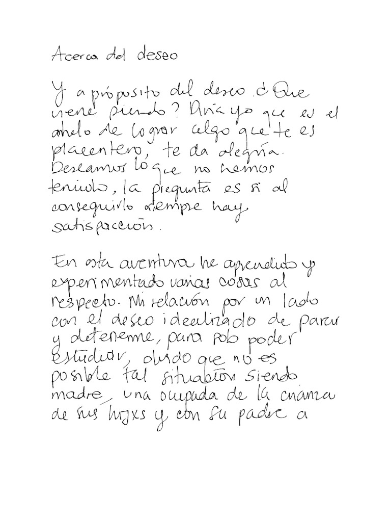 Acerca Del Deseo | PDF | Amor