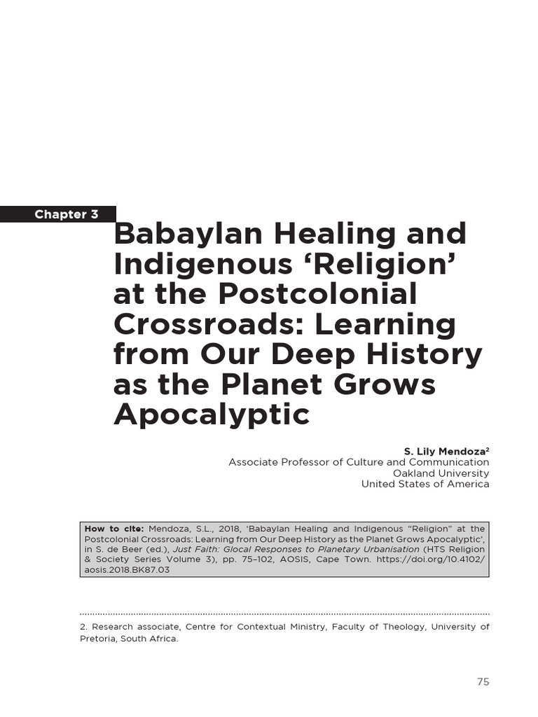 Babaylan Healing and Indigenous Spirituality | PDF