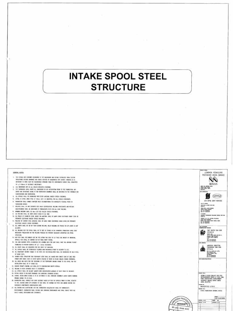 Intake Spool Steel Structure | PDF