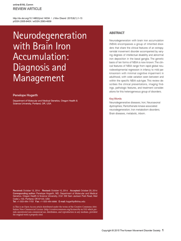 jmd-8-1-1 | PDF | Dystonia | Parkinson's Disease