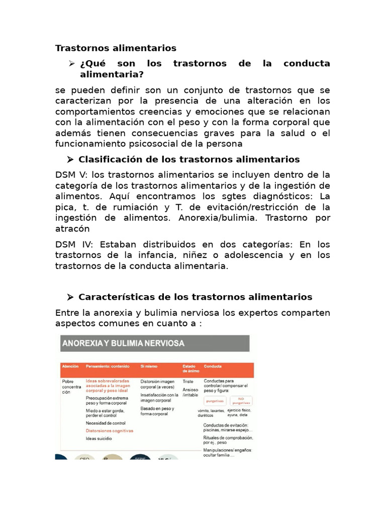 Video Descriptivo Sobre TCA en DSM V | PDF | Desorden alimenticio | Trastorno por atracón