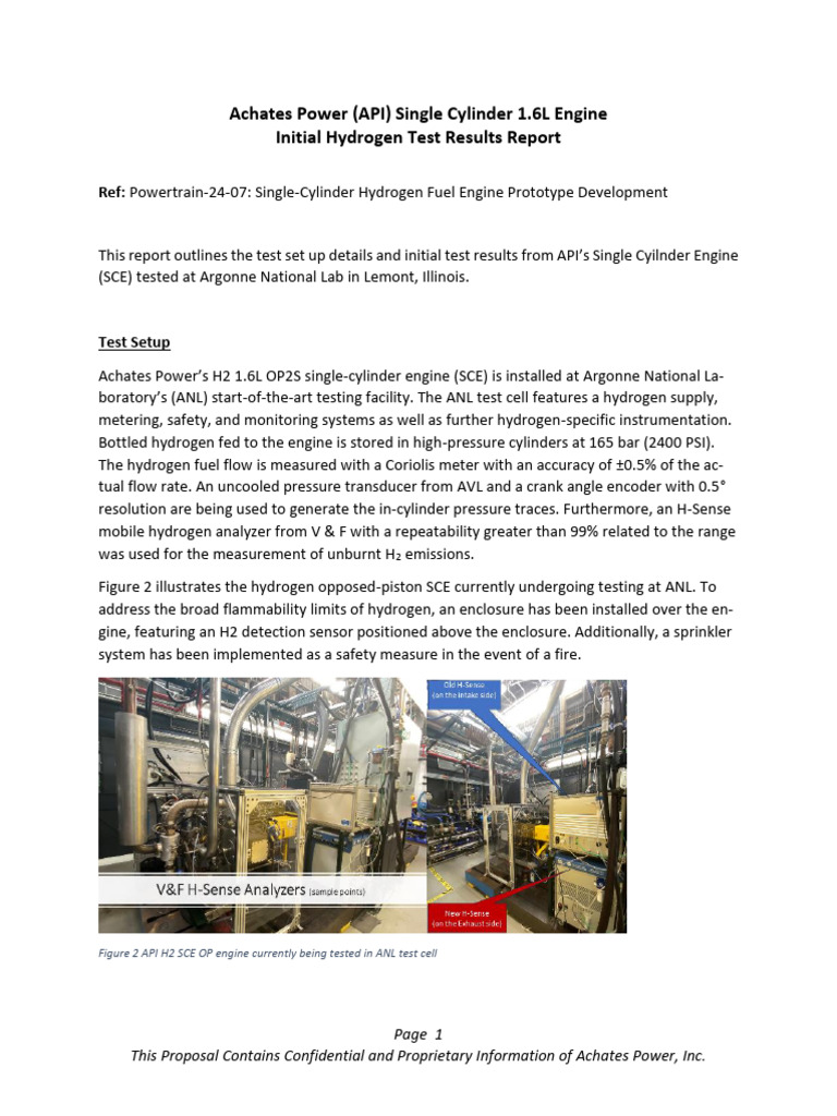 Achates Power (API) Single Cylinder 1.6L Engine | PDF | Diesel Engine ...